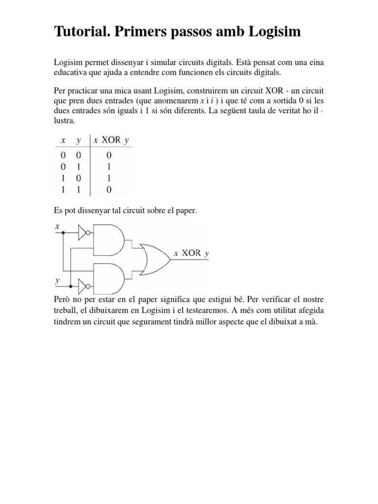 Tutorial Logisim | PDF