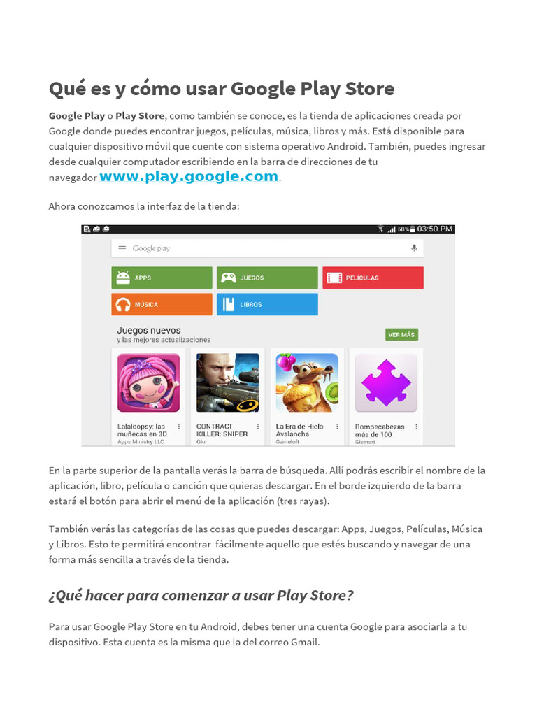 Comprensión Lectora | PDF | Google Play | Android (sistema operativo)