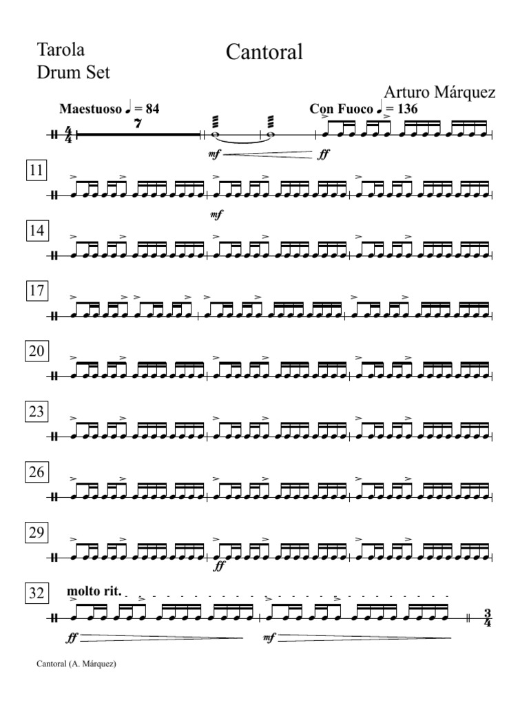 Cantoral - Tarola, Drum Set | PDF | Ouverture (échecs) | Échecs