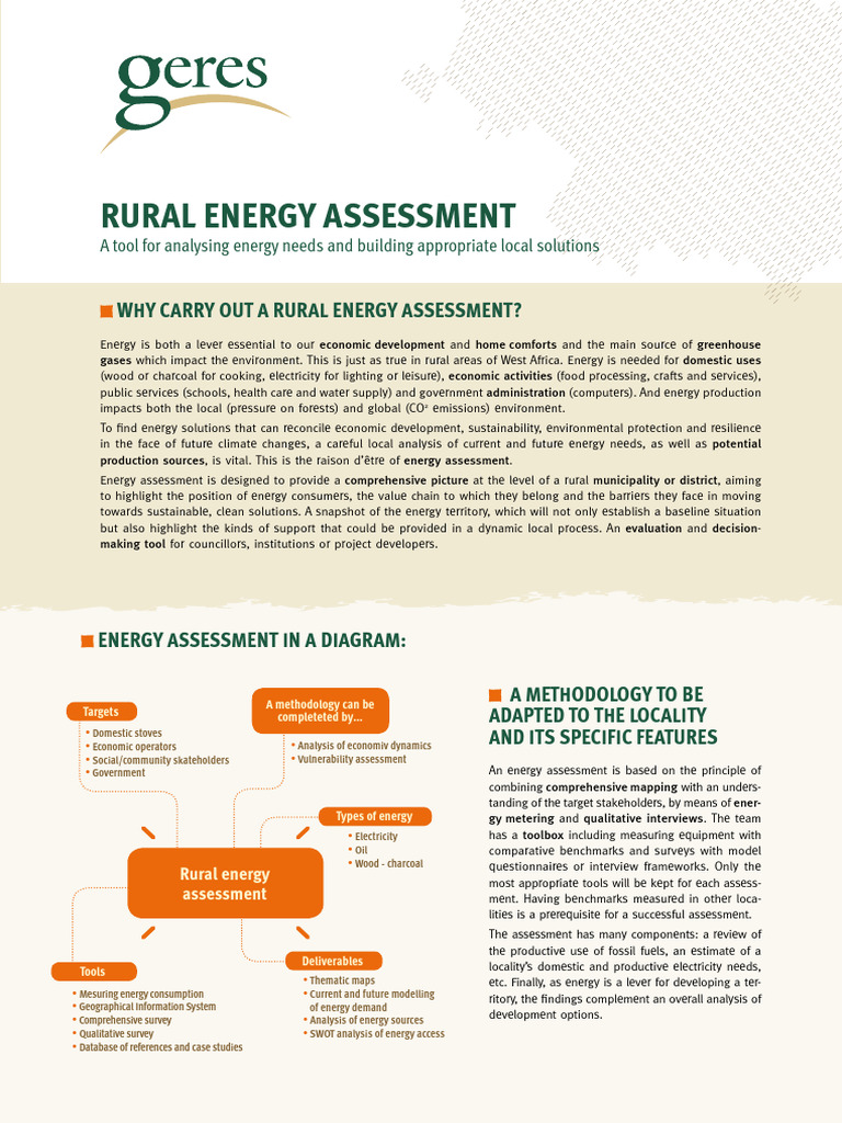 Rural Energy Assessment Toolkit | PDF | Geographic Information System ...