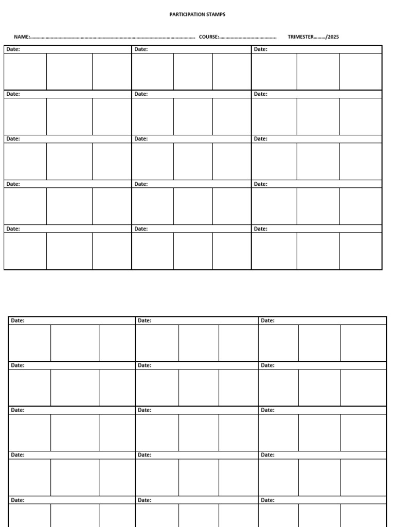 Participation Stamps | PDF