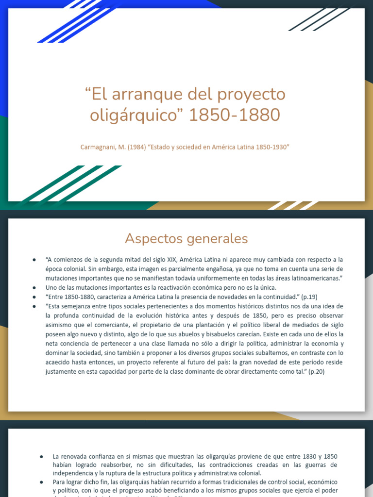 El+Arranque+Del+Proyecto+Oliga Rquico +1850-1880 | PDF | America latina ...