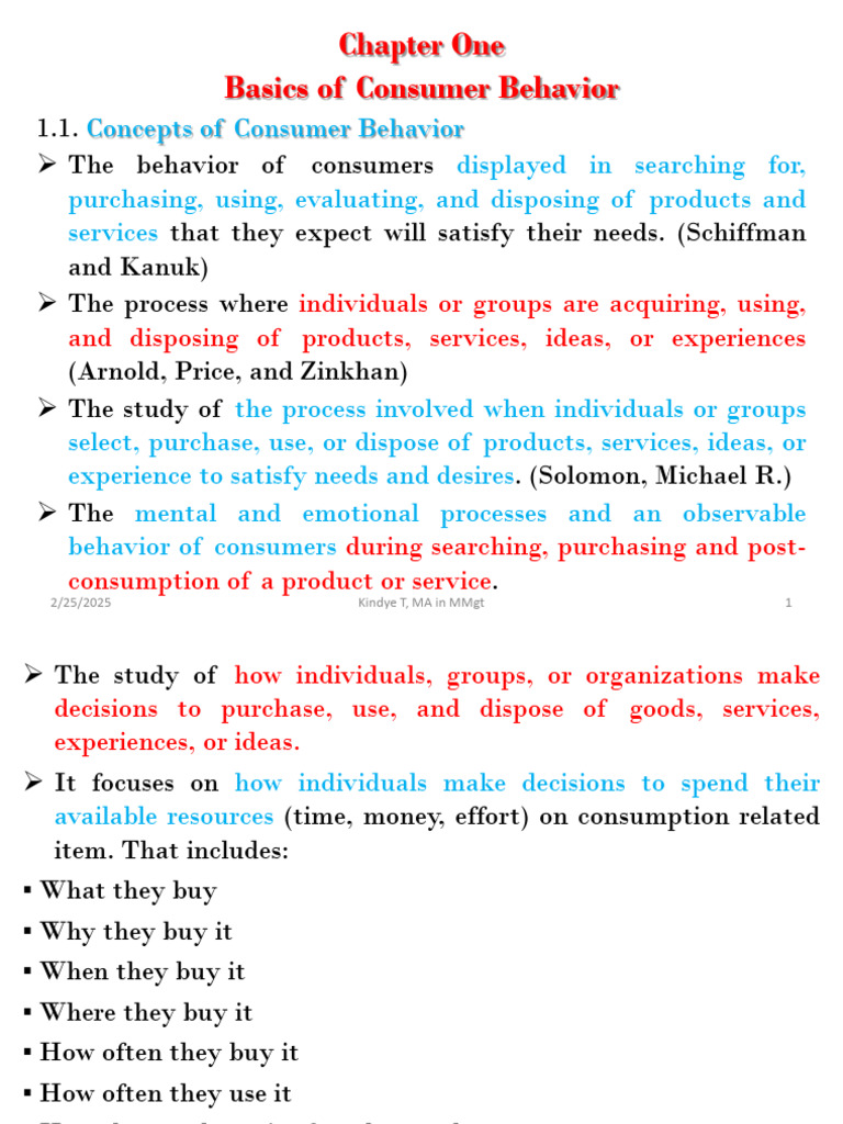 Understanding Consumer Behavior Basics | PDF | Consumer Behaviour ...