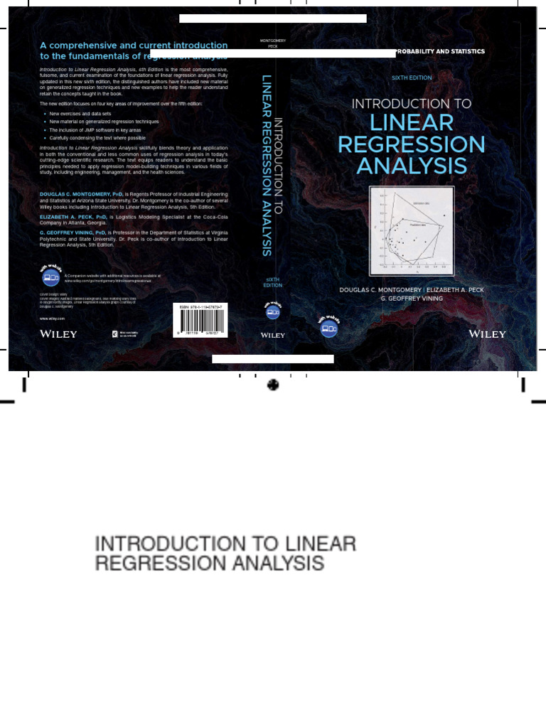 Introduction To Linear Regression Analysis (6th Edition) Montgomery | PDF | Multicollinearity ...
