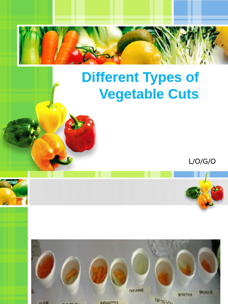Types of Vegetable Cuts Explained | PDF
