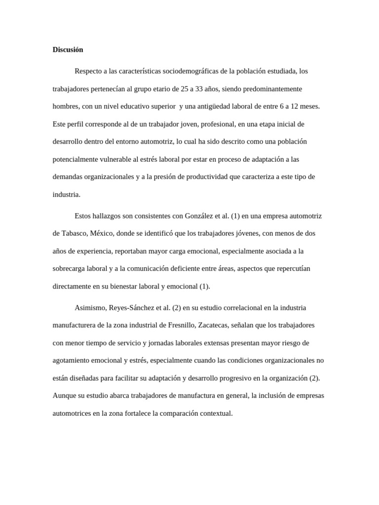 Discusión Correciones 19 Julio | PDF | Estrés (biología) | Las emociones