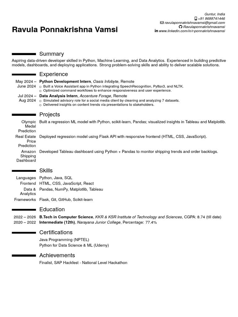 RenderCV EngineeringResumes Theme 3 | PDF | Python (Programming Language) | Information Science