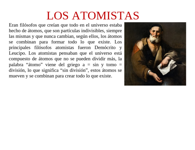 Eran Filósofos Que Creían Que Todo en El Universo Estaba Hecho de ...