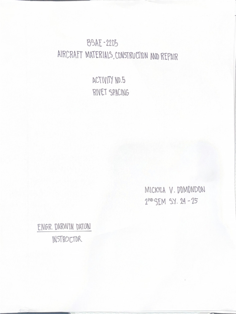 Domondon Act5 Rivet Spacing | PDF