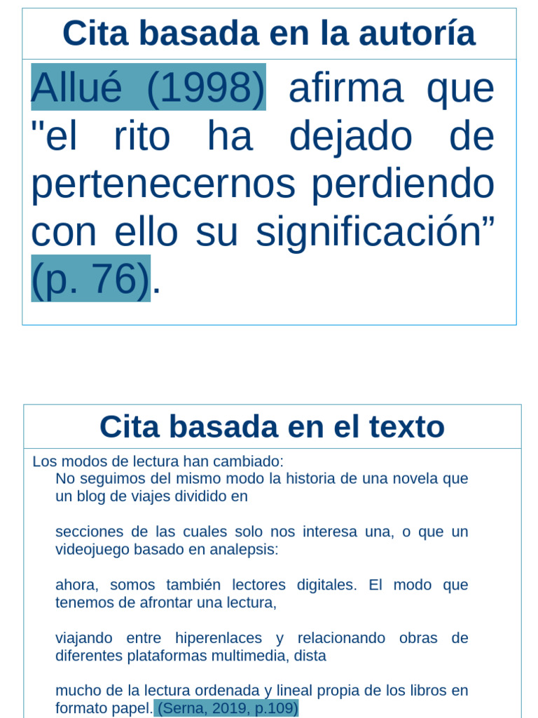 Cita Basada en La Autoría | PDF