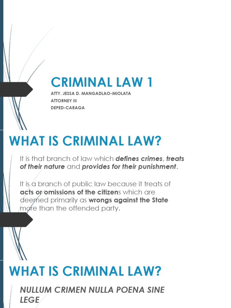 Overview of Criminal Law Principles | PDF | Crimes | Crime & Violence