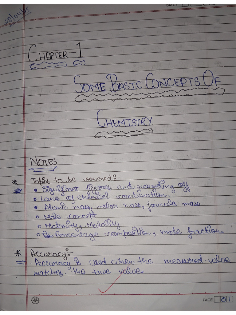Chemistry Chapter 1 | PDF