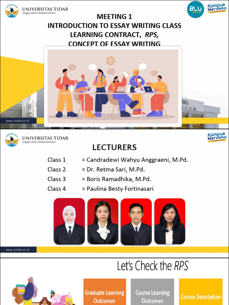 Introduction to Essay Writing Class | PDF