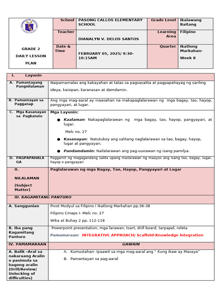 COT-FILIPINO 2 Newdocx | PDF