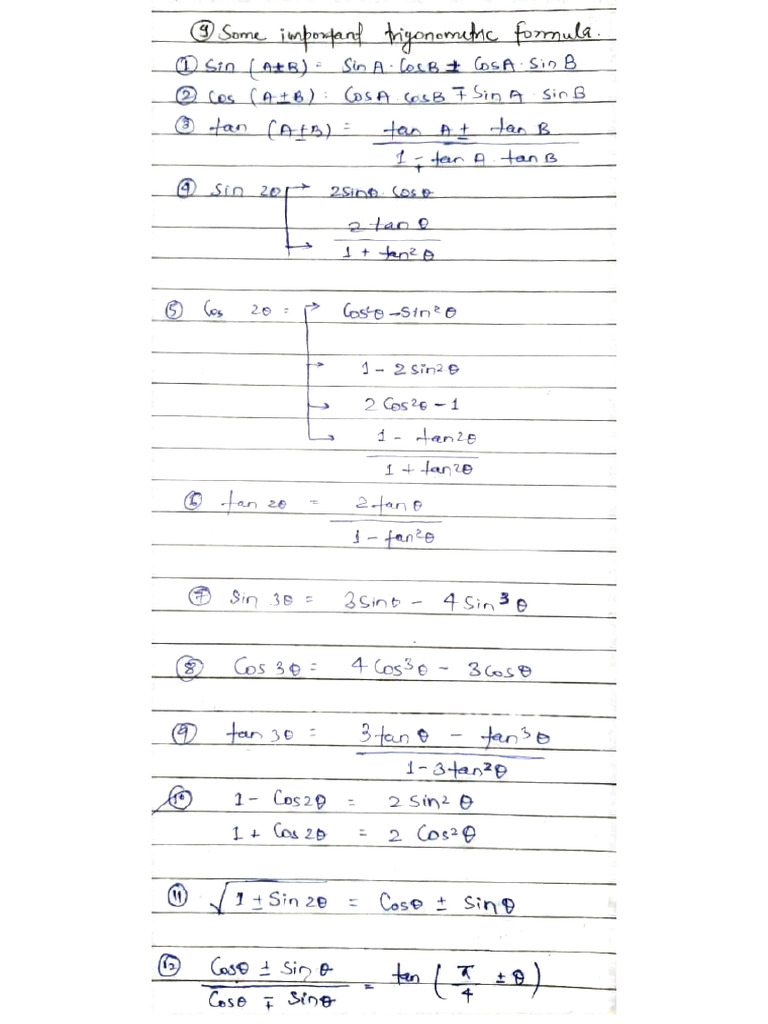 Differentiation Formula | PDF