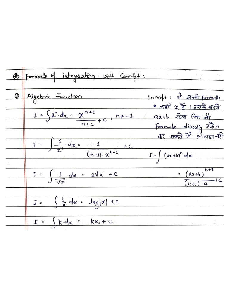Integration Formula | PDF