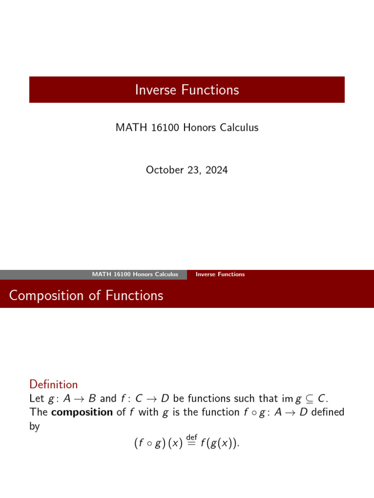 11 Inverse Functions | PDF