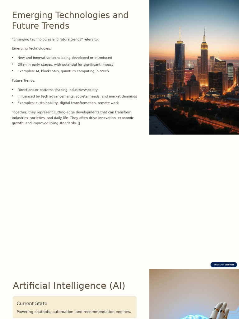 Emerging Technologies and Future Trends | PDF | Internet Of Things ...