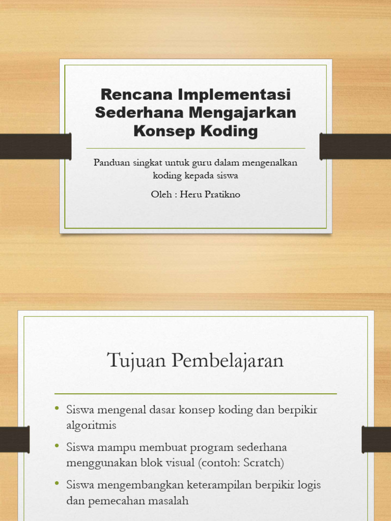 Rencana Implementasi Sederhana Koding | PDF