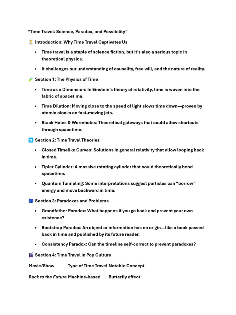 Time Travel | PDF