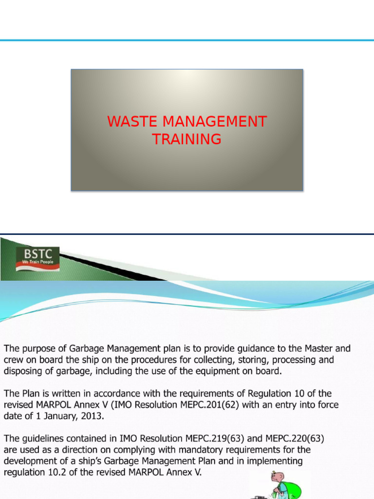 Waste Management MARPOL | PDF