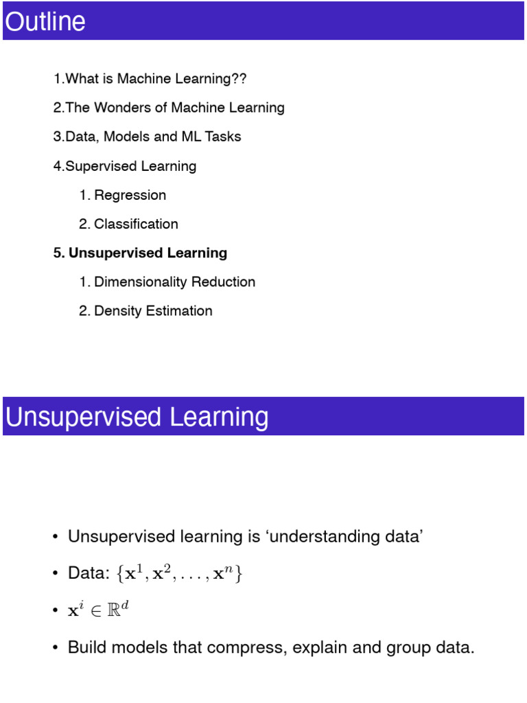 Unsupervised Learning - Dimensionality Reduction | PDF | Algorithms | Behavior Modification