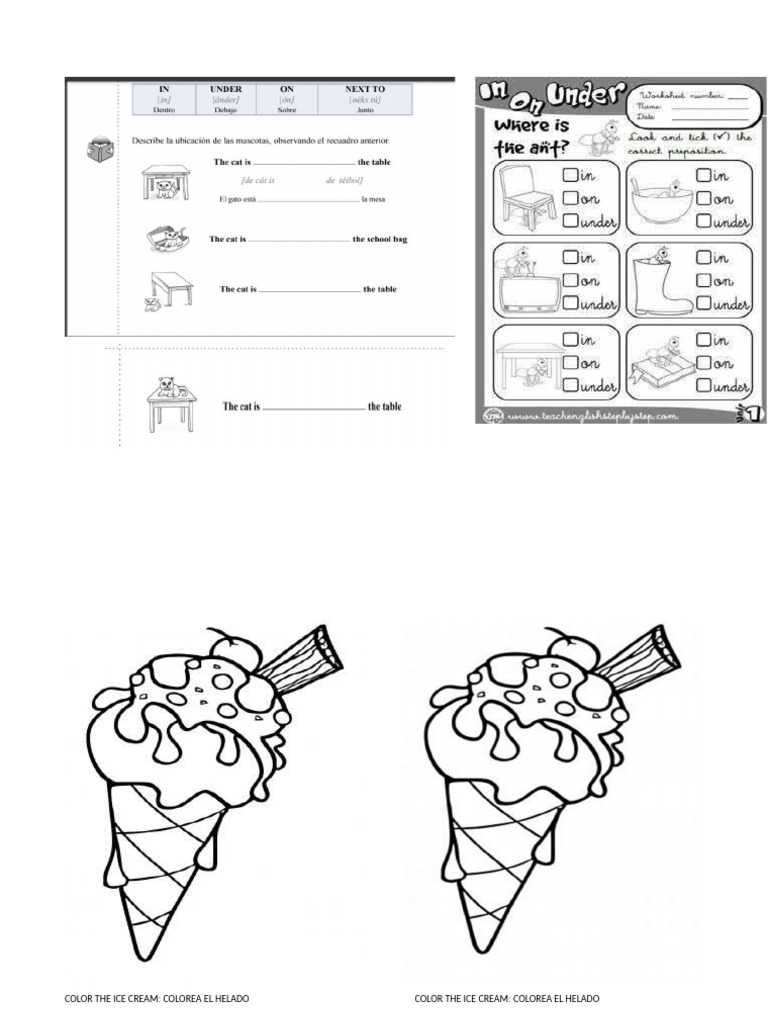 Color The Ice Cream | PDF