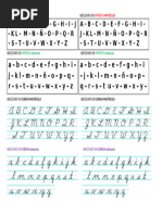 Abecedario Cursiva Mayusculas | PDF