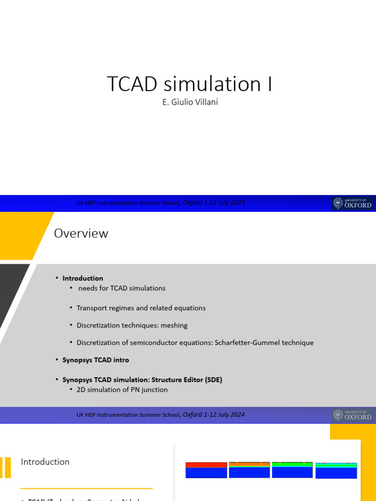 TCAD Modelling and Simulation I - EGV - July2024 | PDF | Finite Element ...