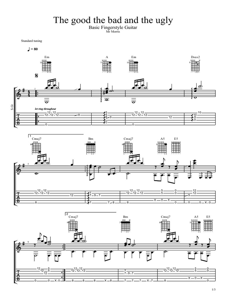 Good, Bad, Ugly: Guitar Chords Guide | PDF | Guitar Family Instruments ...