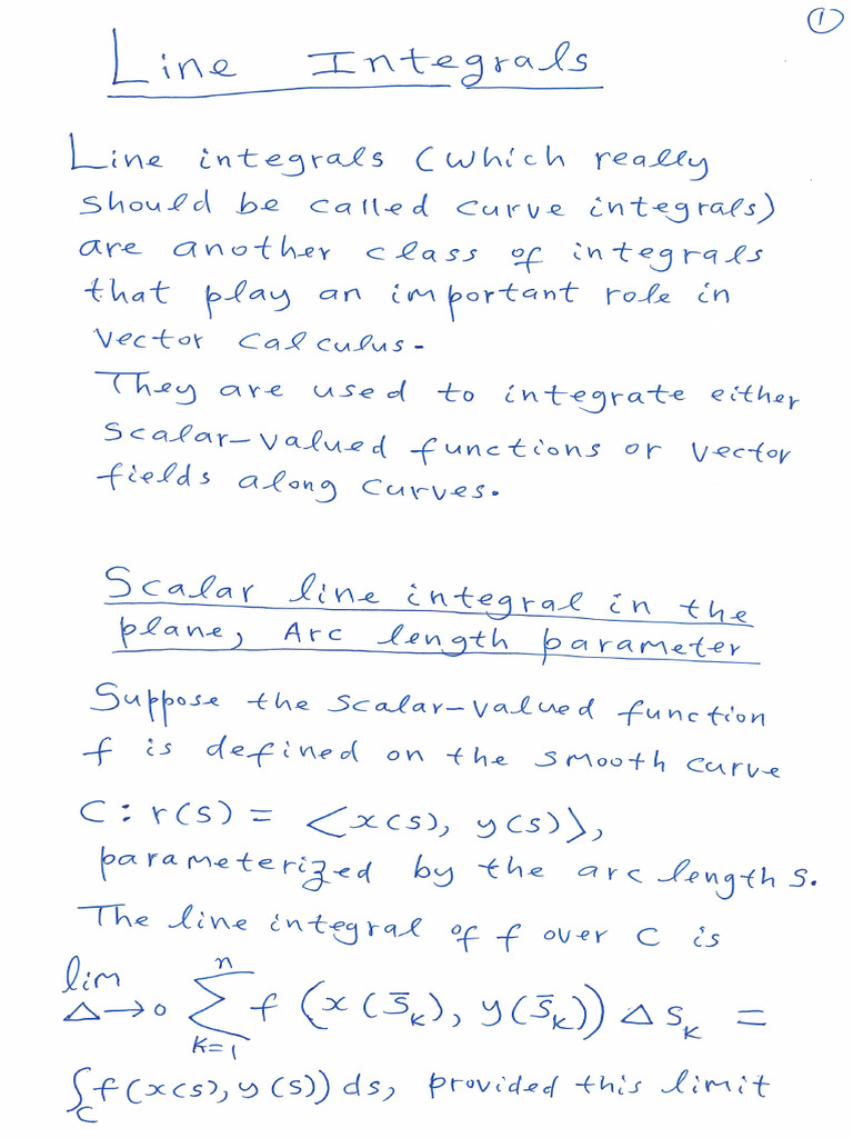 Line Integrals | PDF