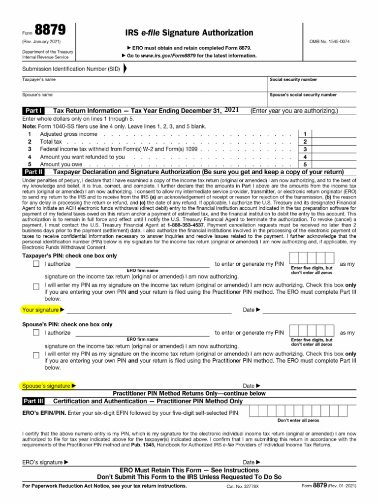 Form 8879 | PDF