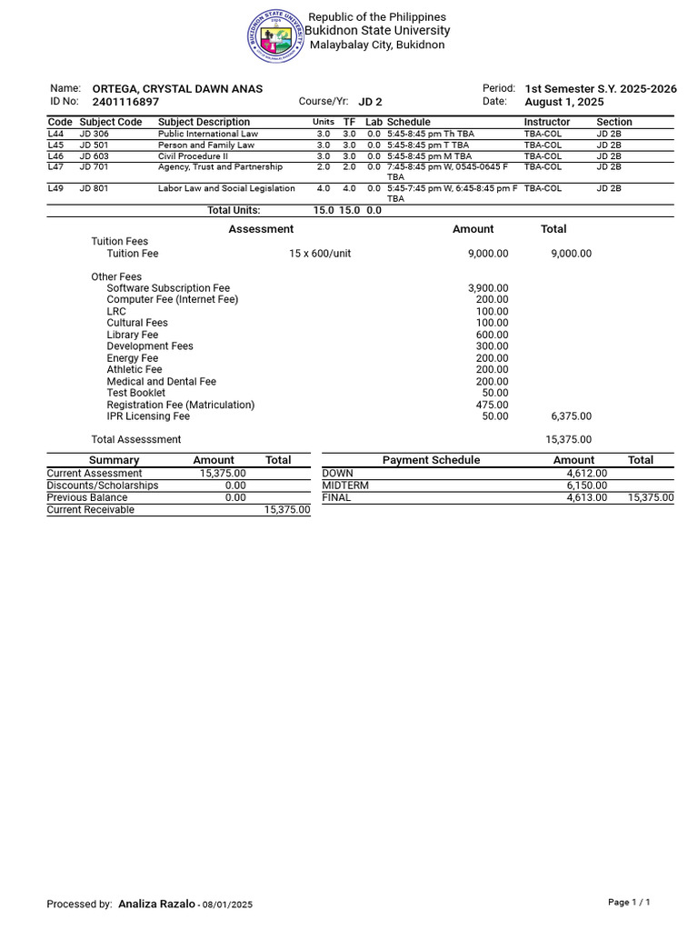Certificate of Registration COR | PDF | Fee