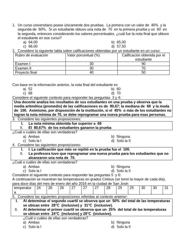 Resumen Bachi Estadistica y Probabilidad | PDF | Probabilidad | Celsius