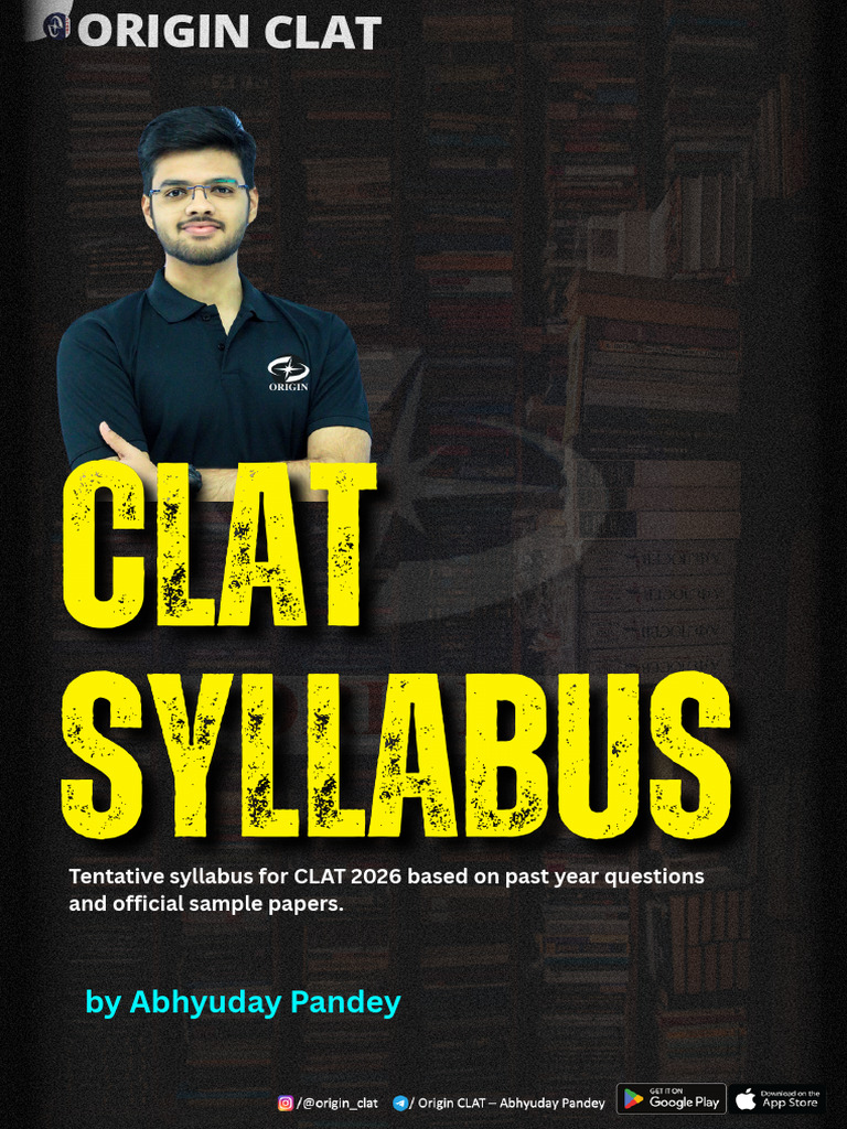 CLAT Syllabus - Origin CLAT | PDF