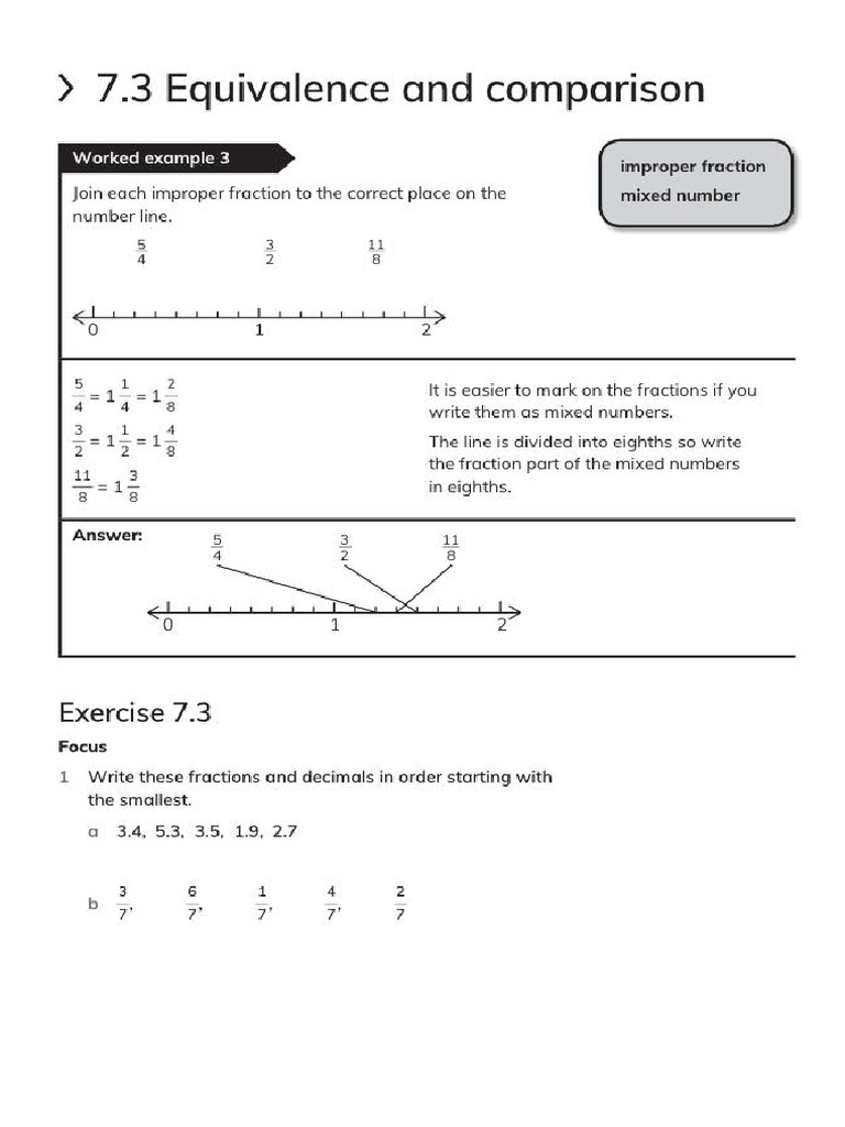Equivalence Fraction | PDF