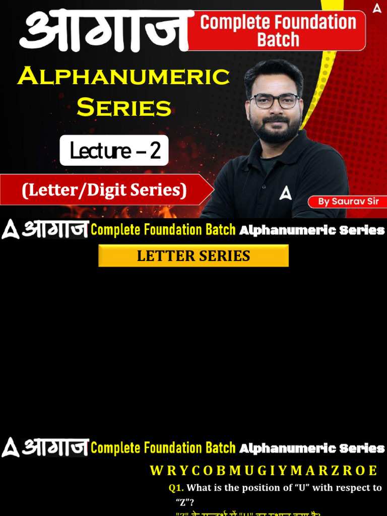 Alphanumeric Series Lecture 2 Pdf
