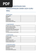 Program Kerja Guru Wali | PDF