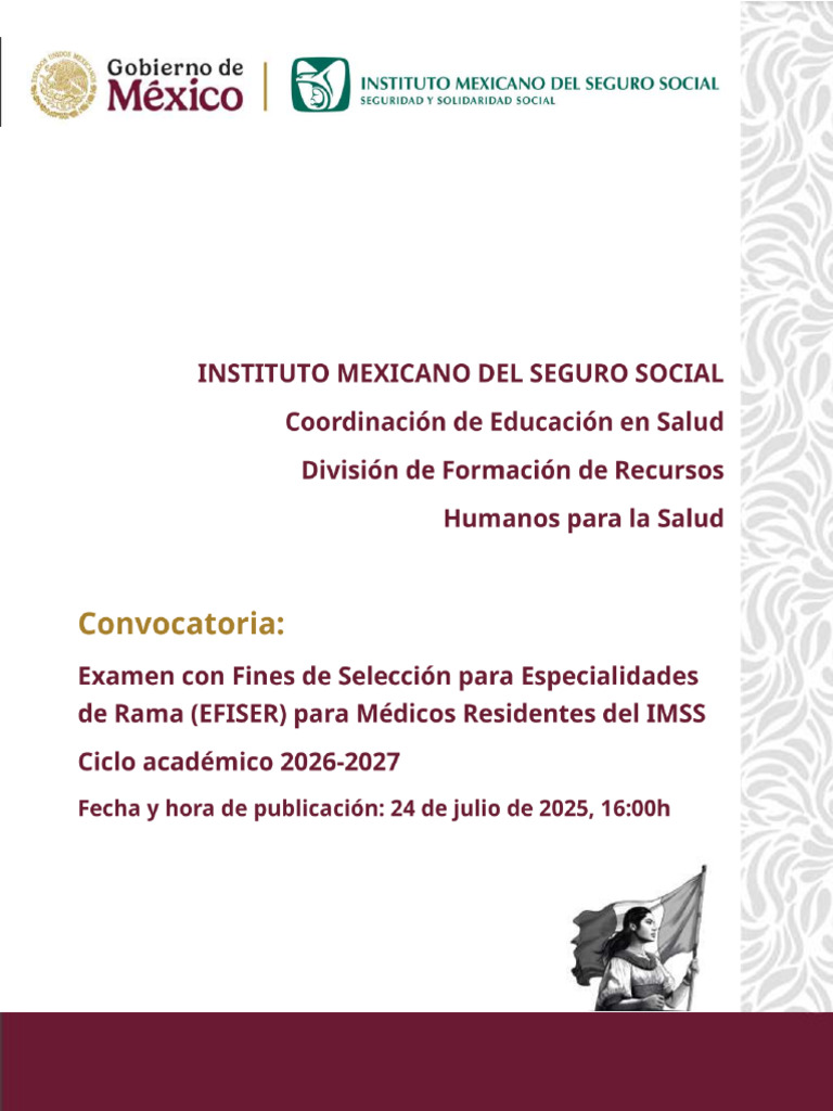 Convocatoria EFISER 2026 | PDF