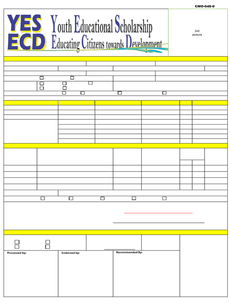 ECD Application Form 2025 | PDF