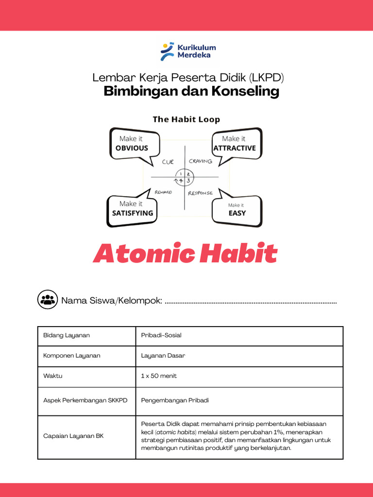 LKPD Atomic Habit by Prodiplan - Id | PDF