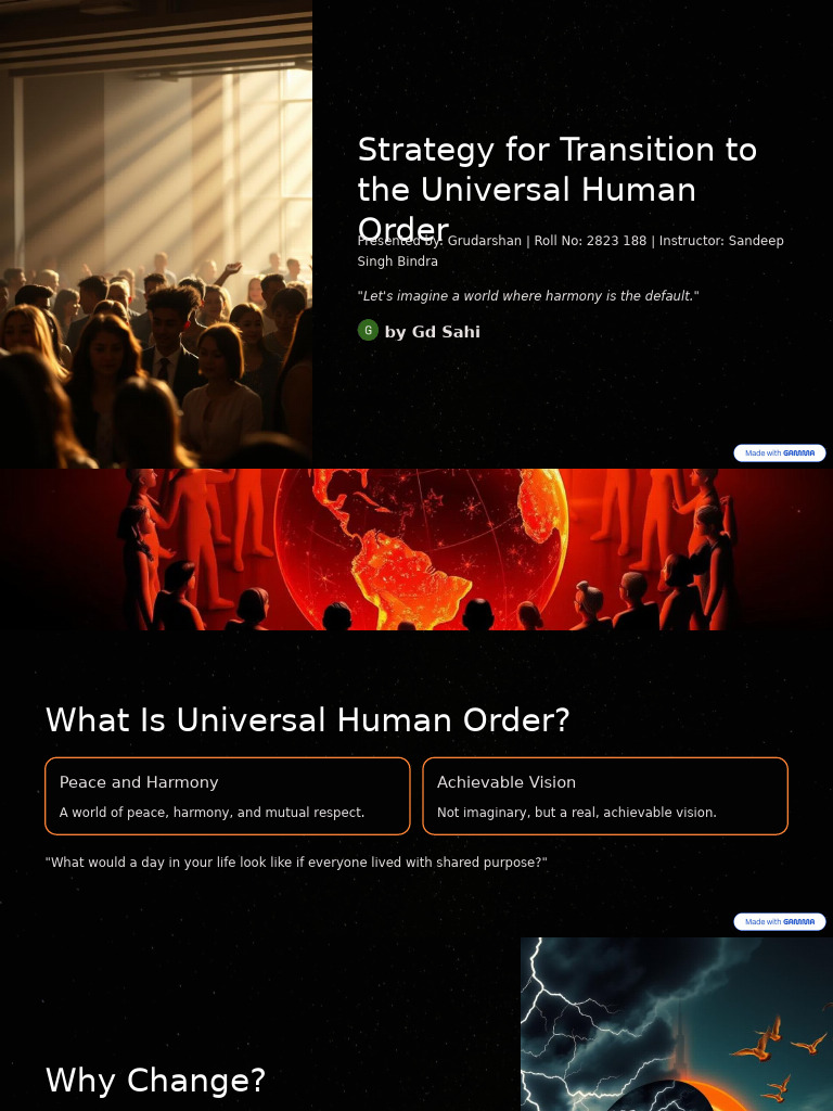 Strategy For Transition To The Universal Human Order | PDF