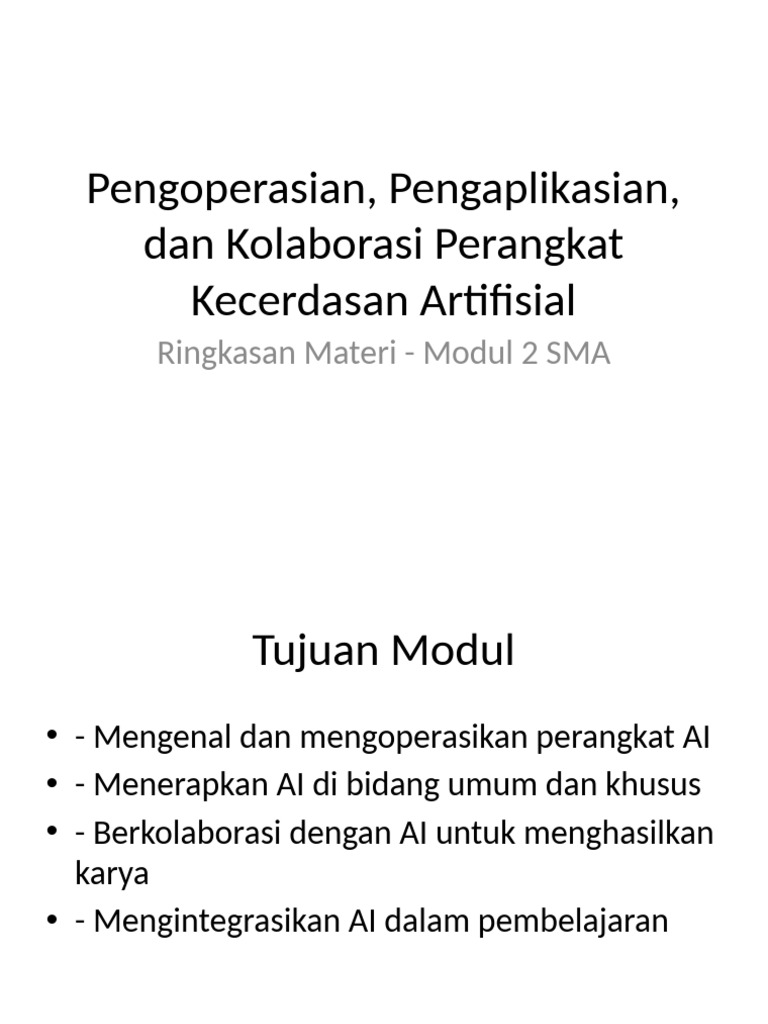 Ringkas Modul2 AI Visual | PDF