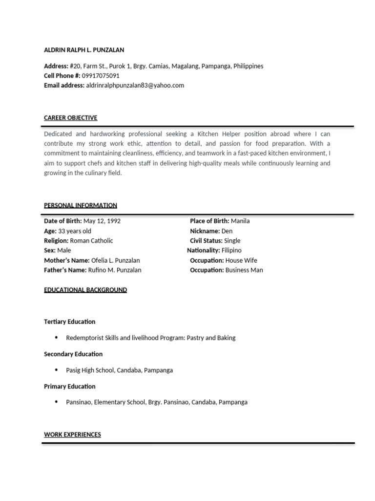 Den Resume 2025 | PDF