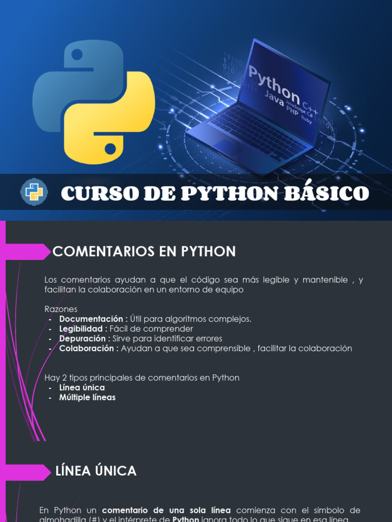 Comentarios, Variables, Reglas y Metodos Integrados | PDF | Python (lenguaje de programación ...