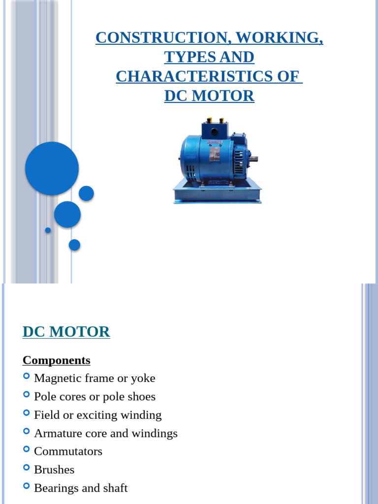 Construction of DC Motor | PDF | Electric Motor | Machines