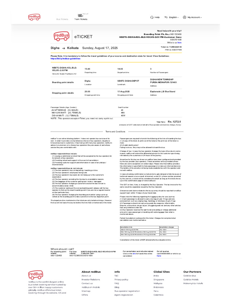 Ticket Bus | PDF