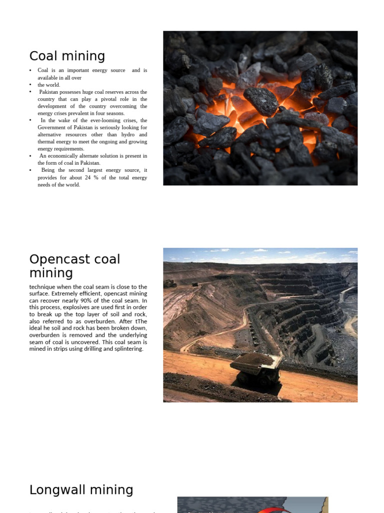 Coal Mining Techniques and Resources in Pakistan | PDF