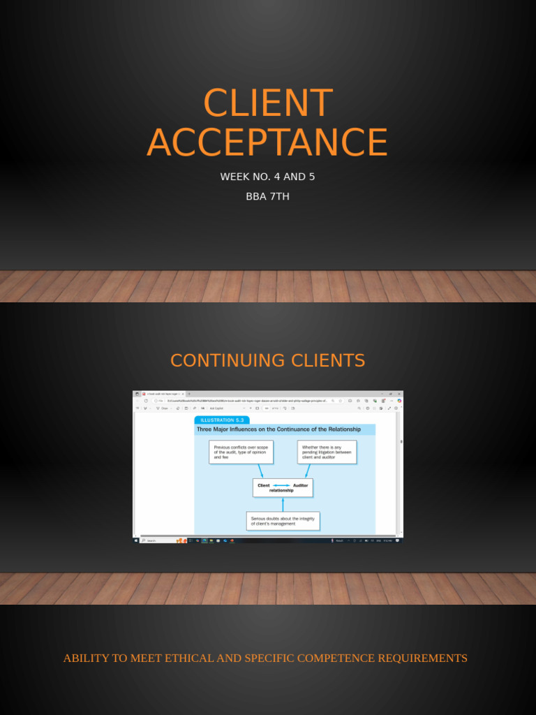 Client Acceptance | PDF | Audit | Subsidiary