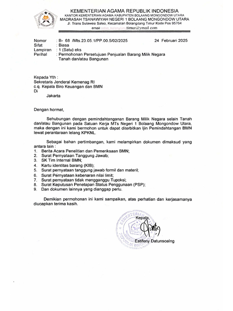 Permohonan Lelang Bongkaran 2024 | PDF